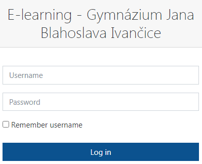 MOODLE GJBI — VSTUP | Gymnázium Jana Blahoslava Ivančice
