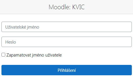 MOODLE KVIC — VSTUP | KVIC